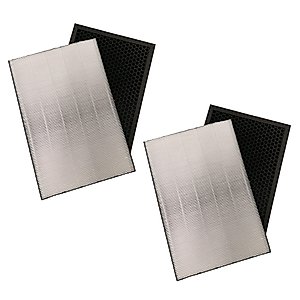 Think Crucial HEPA Style Filter & Activated Carbon Filter Set Replacement Compatible With Bissell Air Purifier Models Air320 & 2768A, Replacement Part # 2804 & 2677 (4 Pack)