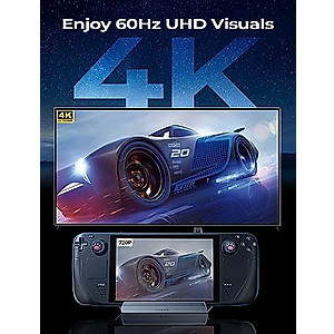 LISEN Docking Station for Asus Rog Ally Turbo 30W Mode & Steam Deck,13-in-1 Steam Deck Dock with 5 USB 3.0 & 2.0, Dual Cooling Fan, HDMI 4K@60Hz, 100W PD Charging and 1000Mbps Steam Deck Accessories