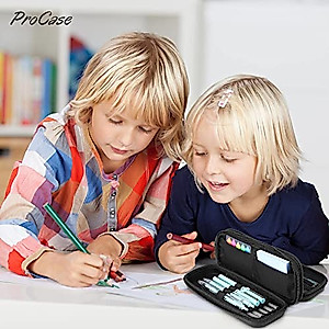 ProCase Hard Pen Pencil Case Bundle with Pencil Case Holder