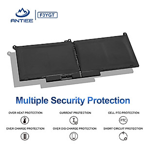 60Wh F3YGT Laptop Battery for Dell Latitude 12 7000 7280 7290/13 7000 7380 7390/14 7000 7490 7480 P28S P28S001 P73G P73G002 Series 2X39G DM6WC DM3WC KG7VF V4940 fits Dell 451-BBYE 453-BBCF