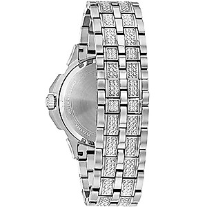 Bulova Men's Crystals Octava Stainless Steel 6-Hand Multi-Function Quartz Watch Style: 96C134