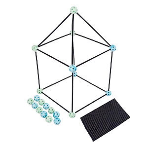 Construction Fort Building Toy Set for Kids with 60 Pieces - Build and Play Kit for Indoor and Outdoor Use - For Boys and Girls by Hey! Play! , Green