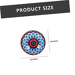 TEHAUX 20pcs Glass Patch Ceramic Tiles for Crafts Glass Beads for Vases Replacement Bead Bracelet Set Sticker Jewels Bracelet Set Kit 3D Gemstone Patches Round Gemstone Patches DIY Gems