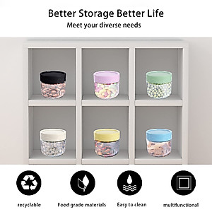 6 Pcs 8.5 oz Mason Jars with Lids, Glass Jars with Airtight Lids, for Salad, Spice, Candy, Jam, Seasoning, Small Meal Prep Containers