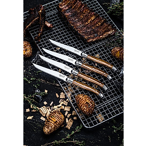 Laguiole Style de Vie Premium Line Steak Knife 1.8 mm Thick 6 Pieces Wood Colour
