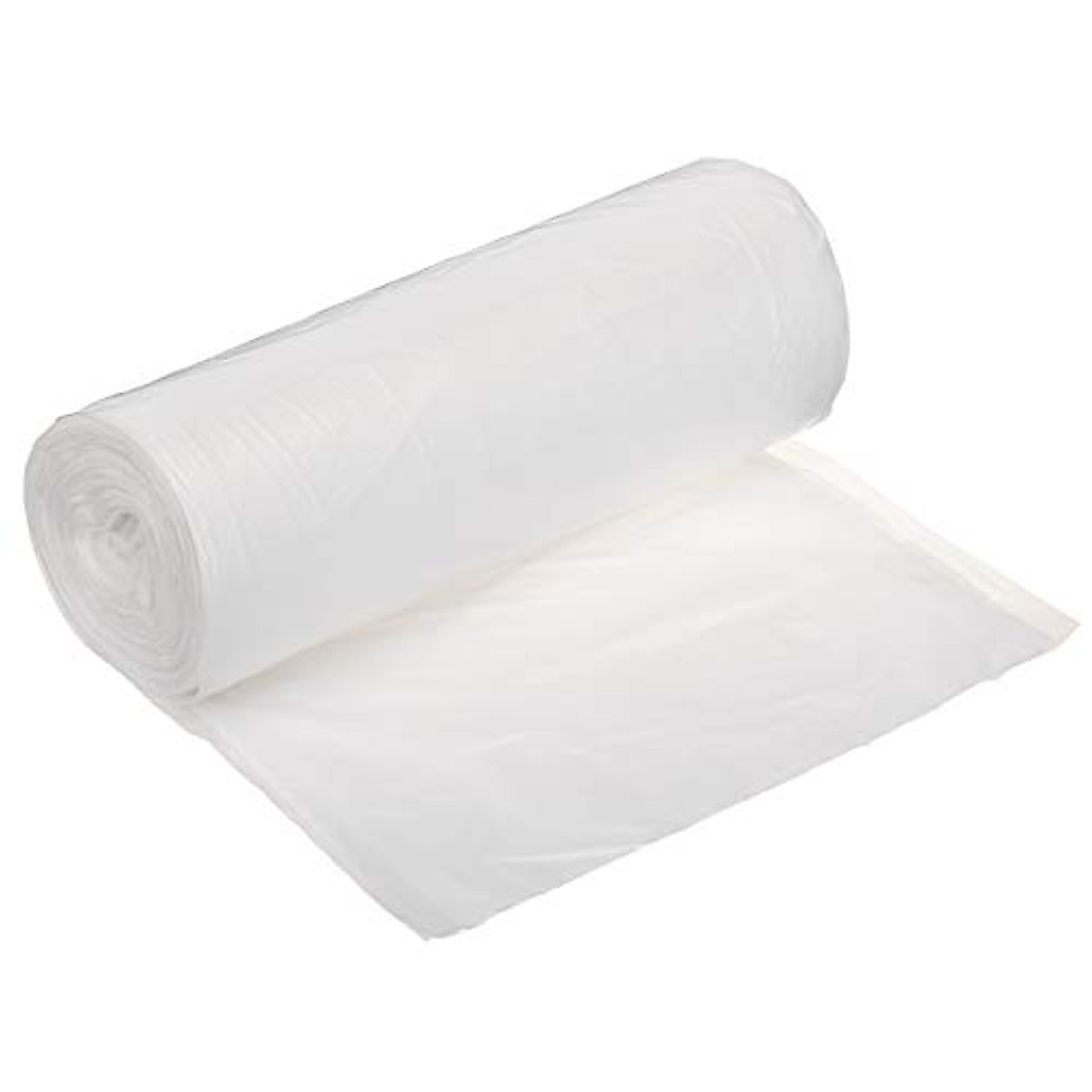 AmazonCommercial 45 Gallon Trash Bags 40" x 48" - 16 Micron Clear High Density Commercial Garbage Bags - 250 Count