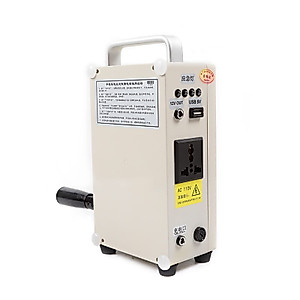 Hand Crank Generator Portable Generator Hand Crank Charger Generator Portable Emergency Power USB Charging Generator Manual Crank Generator for Travel Camping (110V 120W, With Charger)