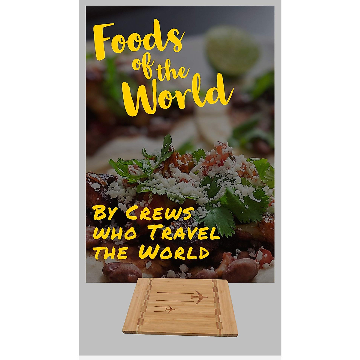 Aviation Bamboo Cutting Board, Jet Silhouettes