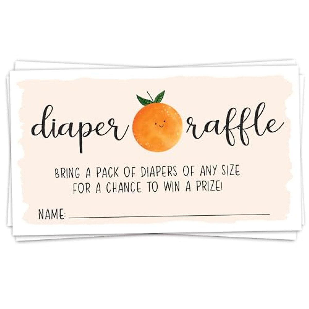 50 Little Cutie Diaper Raffle Tickets for Baby Shower - Invitation Inserts - Gender Neutral
