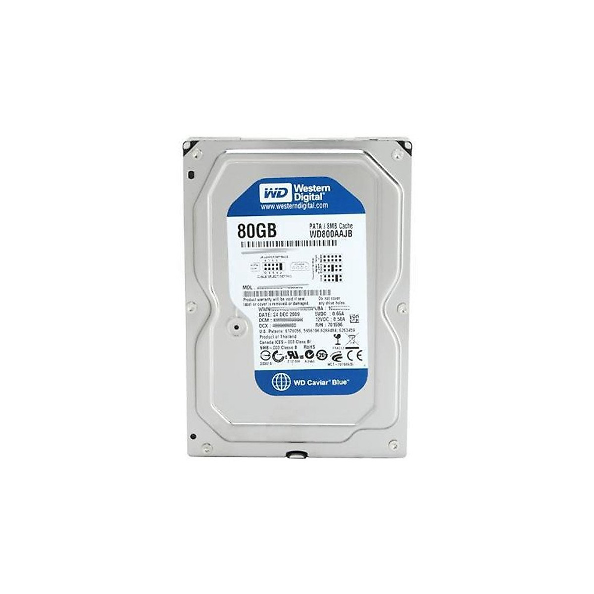 WD Blue 80 GB Desktop Hard Drive: 3.5 Inch, 7200 RPM, PATA, 8 MB Cache - WD800AAJB