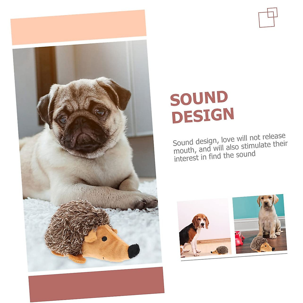 Mipcase 8 Pcs Pet Toy Hedgehog Shaped Molar Toy Dog Chewing Toys Dogs Training Toys Teething Toy Soft Toys Dog Dental Chew Toys Hedgehog Stuffed Dog Toy Dog Molar Toy Plush Puppy The Dog