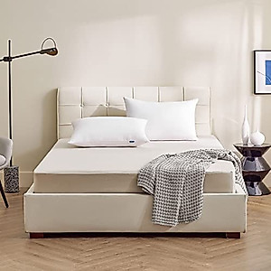 Bedsure Pillows Queen Size Set of 2, Medium Firm Queen Bed Pillows for Sleeping Hotel Quality, Fluffy Queen Pillows 2 Pack for Side and Back Sleeper