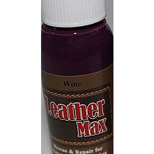 Leather Max Large Project Leather and Vinyl Repair Kit - Restorer of Your Furniture, Jacket, Sofa or Car Seat, Super Easy Instructions, Restore Any Material, Bonded, Pleather, Genuine (Wine)