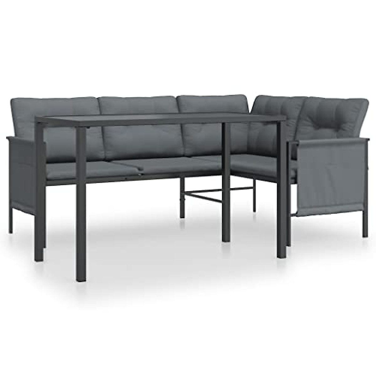 WFAUIBR Dining Set 2 Piece Patio ，Classic Sofa Set，Segmented Sofa Set，for Deck, Pool Side, Bedroom, Living Room, Coffee Shop，Porch Garden，66.1" x 45.7" x 25.6"