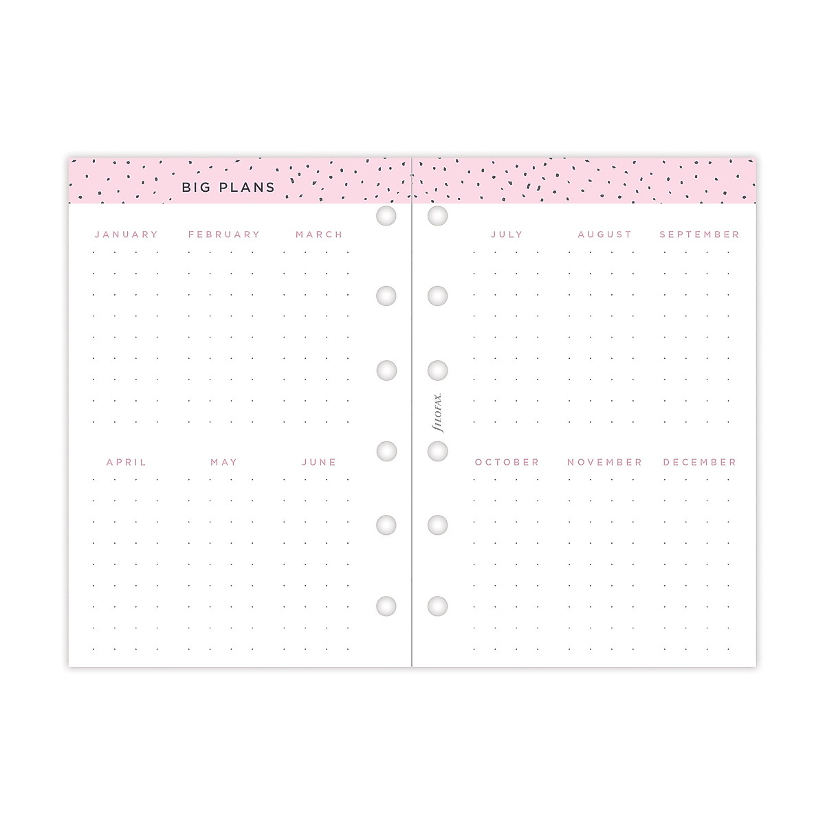 Filofax Pocket Confetti Week to View Diary, organizer diary, 2023, diary refill, calendar, White