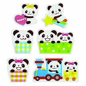 KIKYOUYA Japanese Bento Decoration Lunch Box Divider Sushi Decoration Accessories Cute Carton Animal Grass Set 18pcs (playing panda)