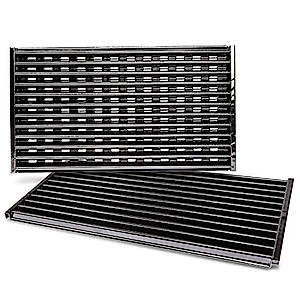 Hisencn 17" Infrared Grill Grates Replacement for Charbroil Performance Tru-Infrared 2 Burner Gas Grill 463633316 463672016 463672216 463672416, Stamped Porcelain Steel Replacement Emitter Plates