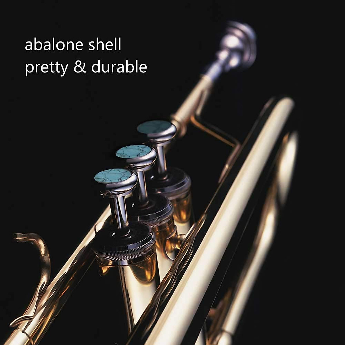 3 Pcs Trumpet Buttons Finger Key Valve hat Screw Repairing Parts for Trumpet Lovers with Abalone Shell