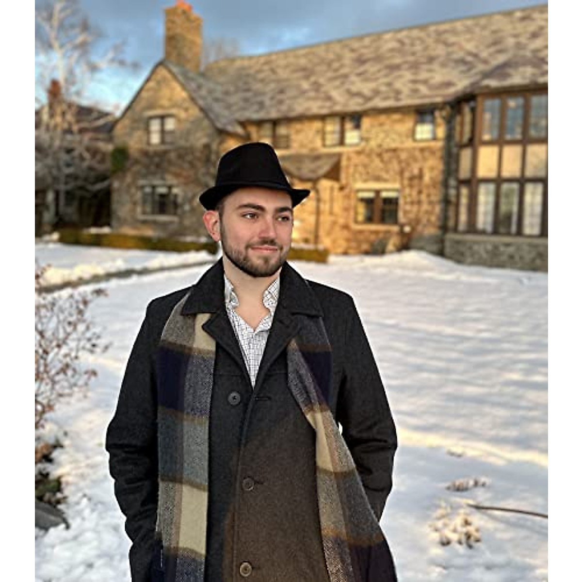 Fedora Hats for Men Unisex Manhattan Black Fedora