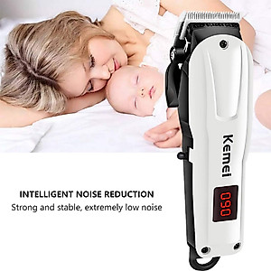 F.Lashes Professional Hair Clippers Cordless Hair Clippers for Men Haircut Kit Rechargeable Low-Noise Household Hair Trimmer for Men Baby Kids