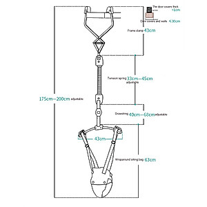 DiLiDiLi Baby Door Jumpers and Bouncers Exerciser with Door Clamp Adjustable Strap Baby Door Jumper for Baby Toddler Infant 6-24 Months Indoor Baby Door Jumper