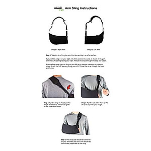 Think Ergo Arm Sling Air: Breathable Medical Sling with Padding on Strap. For Broken & Fractured Bones, Shoulder & Rotator Cuff Support