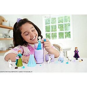 Mattel Disney Frozen Small Doll Snow Color Reveal with 6 Surprises Including 1 Character Figure & 4 Accessories (Dolls May Vary)