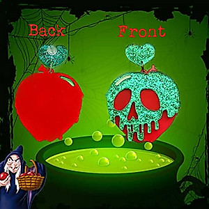 Poison Apple Snow White Witches Earrings for Women. Cute Halloween Cosplay Earrings for Women, Teens, College Students and Adults.