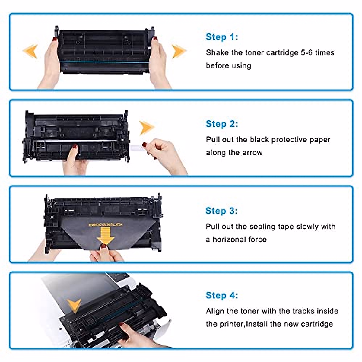 Cool Toner Compatible Toner Cartridge Replacement for HP 80A CF280A 80X CF280X Laserjet Pro 400 M401n MFP M425dn M401dne M401dn M401dw M425dw Laserjet Pro 400 Toner M401 M425 Printer (Black, 4-Pack)