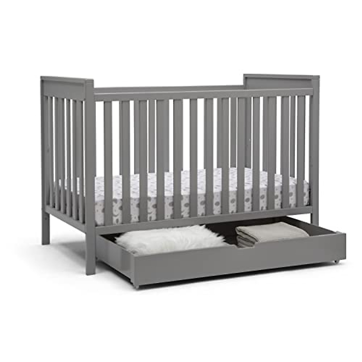 Delta Children Under Crib Roll-Out Storage - Greenguard Gold Certified, Grey