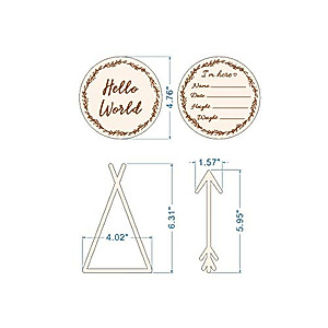 Organic Baby Monthly Milestone Blanket Newborn Boy Girl Unisex Neutral| Boho Mountain Nursery Baby Month Picture Blanket| Baby Growth Photography Background Prop| Markers Wood Birth Announcement Card