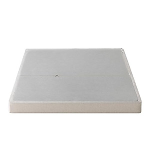 ZINUS No Assembly Metal Box Spring, 5 Inch White Mattress Foundation, Sturdy Metal Structure, Full