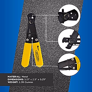 Miller 101-S Adjustable Wire Stripper for Working Technicians, Electricians, and Installers, Grounded