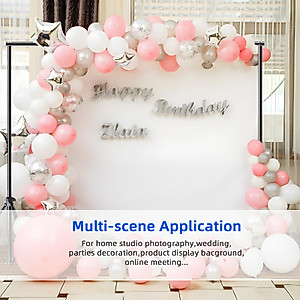 Upgraded Backdrop Stand - PHOPIK 6x9ft Adjustable Photoshoot - Backdrop Stand for Parties - Background Support System Kit for Photography Studio with Clamp, Sand Bag, Carry Bag