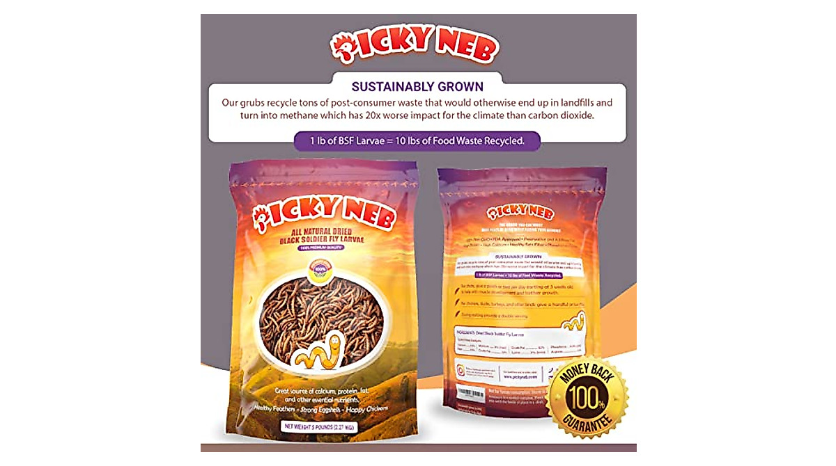PICKY NEB Dried BSF Larvae Grubs - High-Protein Treats