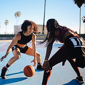 Wisdom Leaves Kids Youth Basketball Size 5 (27.5") Rubber Indoor Outdoor Basketball for Child Boy Girls Teen Park Backyard Pool Play Games