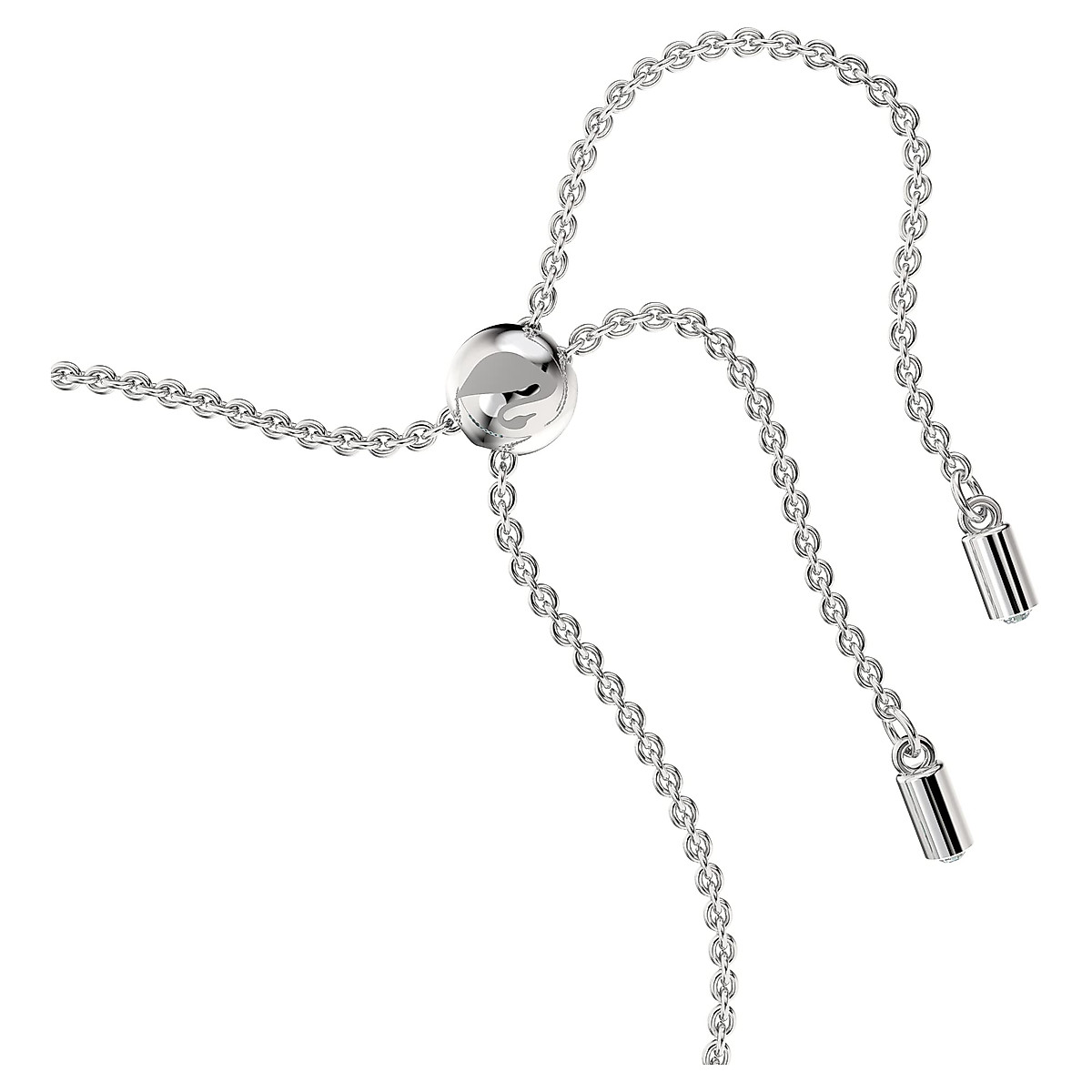 SWAROVSKI Exalta Bracelet, with Light Blue Round-Cut Crystals on a Rhodium Plated Setting with Bolo Style Closure, Part of the Exalta Collection