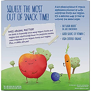 Plum Organics Applesauce, Blueberry & Carrot, 3.17 Oz, 4 Ct