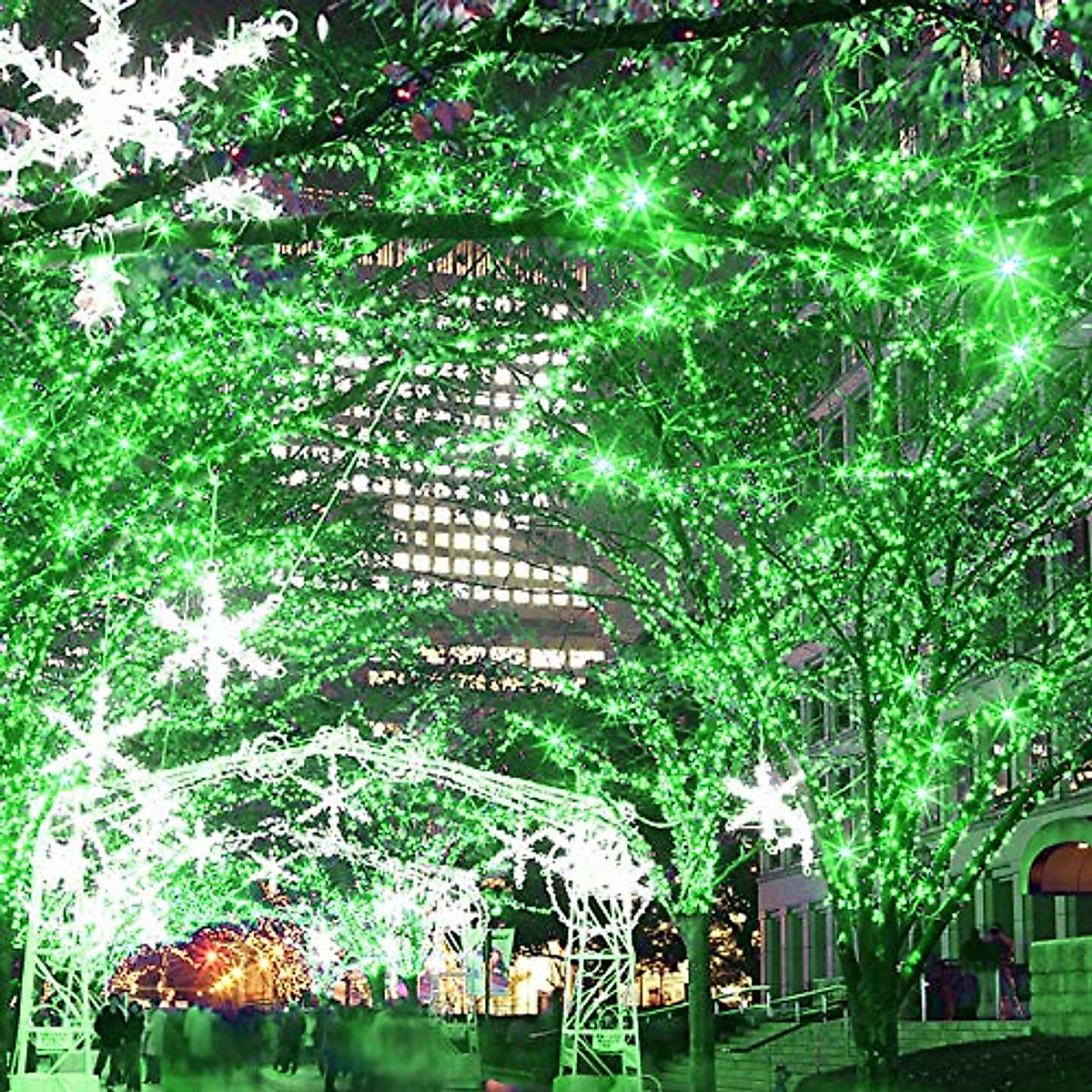 HOME LIGHTING 200 LED 66FT Christmas String Lights, Halloween Fairy Lights with 8 Lighting Modes, String Mini Lights Plug in for Indoor Outdoor Tree Garden Wedding Party Decoration, Green