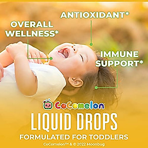 USDA Organic Cocomelon Toddler Vitamin C Liquid Drops & Vitamin D3 + K2 Spray for Toddlers Bundle by MaryRuth's | Immune Support for Kids | Calcium Absorption | Strong Bones | Vegan | Non-GMO