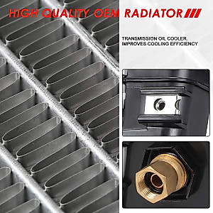 Auto Dynasty DPI 2173 Factory Style 1-Row Cooling Radiator Compatible with Ford Ranger Explorer Mazda B3000 B4000 Mercury Mountaineer 2.3L 3.0L 4.0L AT 98-11, Aluminum Core