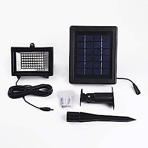 LIXAMP Solar Wall Lamp Super Bright 60 LED Outdoor Solar Power Light with PIR Motion Sensor Security Waterproof Solar Lamp Garden Street Wall Mounted Fixture Illumination