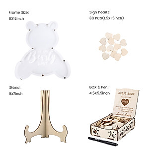 Fonder Mols Baby Shower Guest Book Alternatives - We Can Bearly Wait Baby Shower Decorations- Bear Party Reception Table Centerpiece Supplies (for 80 Guests)