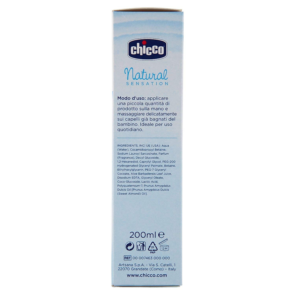 Chicco Natural Sensation Shampoo Without Tears 200ml
