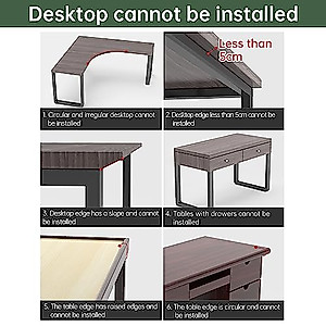 alfd suoke 29.5in x 9.4in Ergonomics Desk Extender, Arm Rest for Desk, Keyboard Extender for Computer Elbow Arm Support, Table Mount for Sit Stand Desks, Black