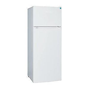 Frestec 7.4 CU' Refrigerator with Freezer, Apartment Size Refrigerator Top Freezer, 2 Door Fridge with Adjustable Thermostat Control, Freestanding, Door Swing, White (FR 742 WH)