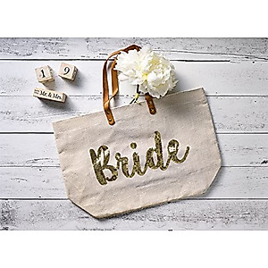 Mud Pie womens Bride Gold Sequin Tote, Gold Sequin, One Size US
