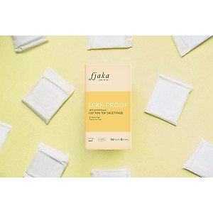 FJAKA USA [fee-ah-ka] Feminine Care Organic Cotton Cover Pads - Ultra Thin Sanitary Napkin Pads Heavy Absorbency, Unscented with Pad Wings for Women