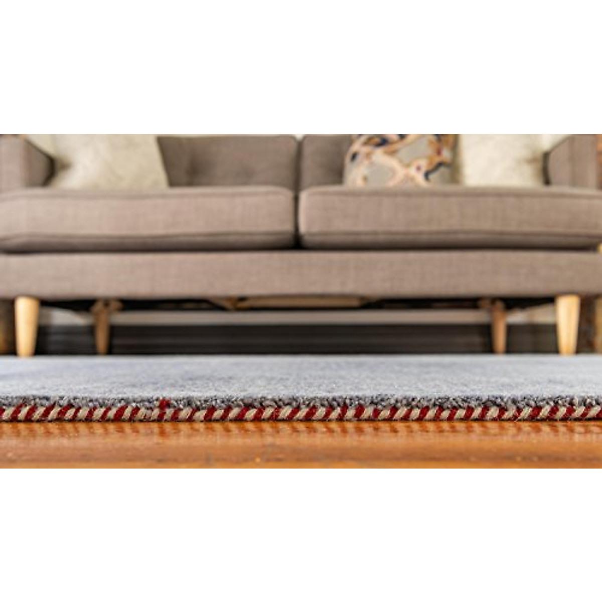 Unique Loom Solid Gava Collection 100% Natural Twisted Wool Modern Terracotta Area Rug (8' x 12')