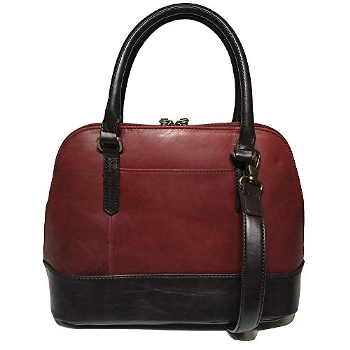 Tignanello Bleecker St. Accordian Satchel, Rouge/Brown